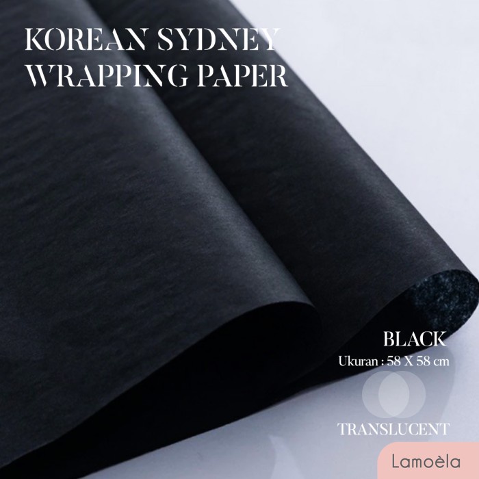 Jual jual kertas Bunga Korean Sydney Wrapping Paper - Hitam | Shopee ...