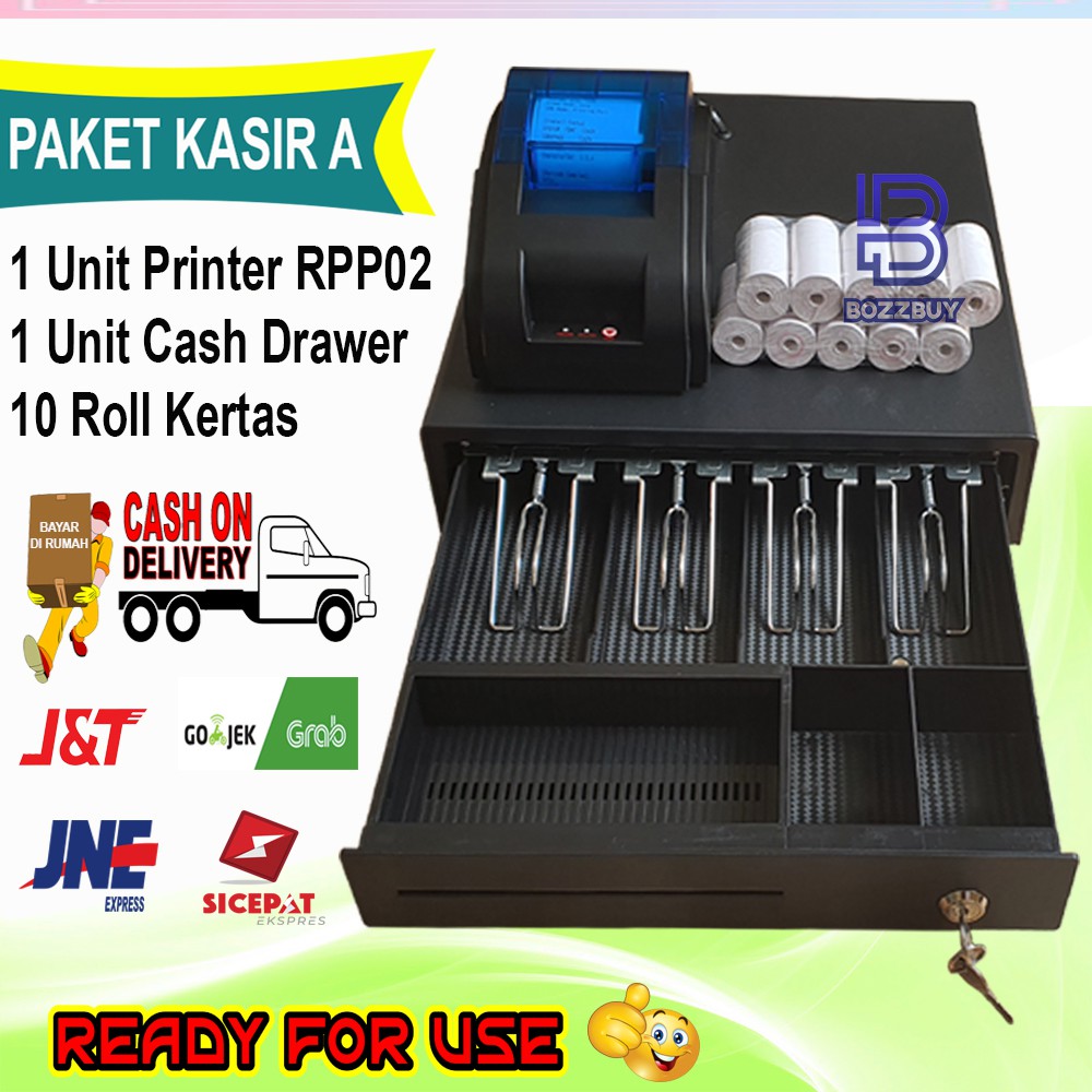 Jual SMARTCOM - Paket Kasir A Cash Drawer + Printer RPP02 + Kertas ...