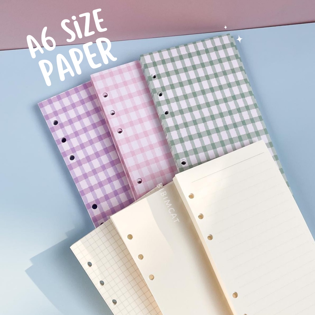 Jual (A6 Size) Kertas Binder File Organizer Ukuran A6 6 Ring | Shopee ...