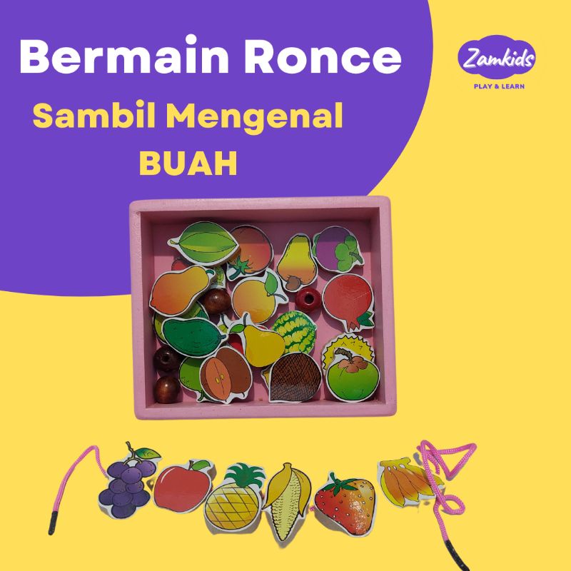 Jual MAINAN EDUKASI MONTESSORI BALOK KAYU RONCE MERONCE ANAK BALITA ...