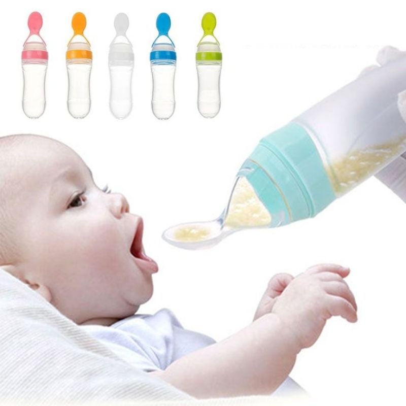 Jual Botol Sendok Bayi Silikon / BOTOL DOT Silicone Sendok Makan Bayi ...
