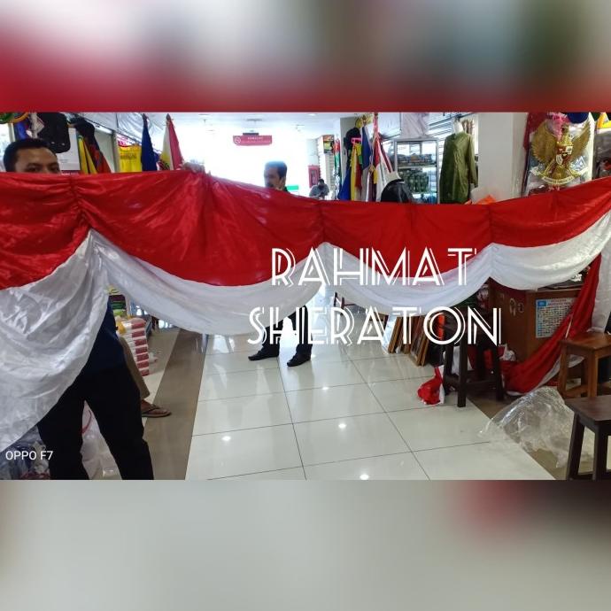 Jual Silahkan Order] vitrase merah putih bendera gelombang bendera ...