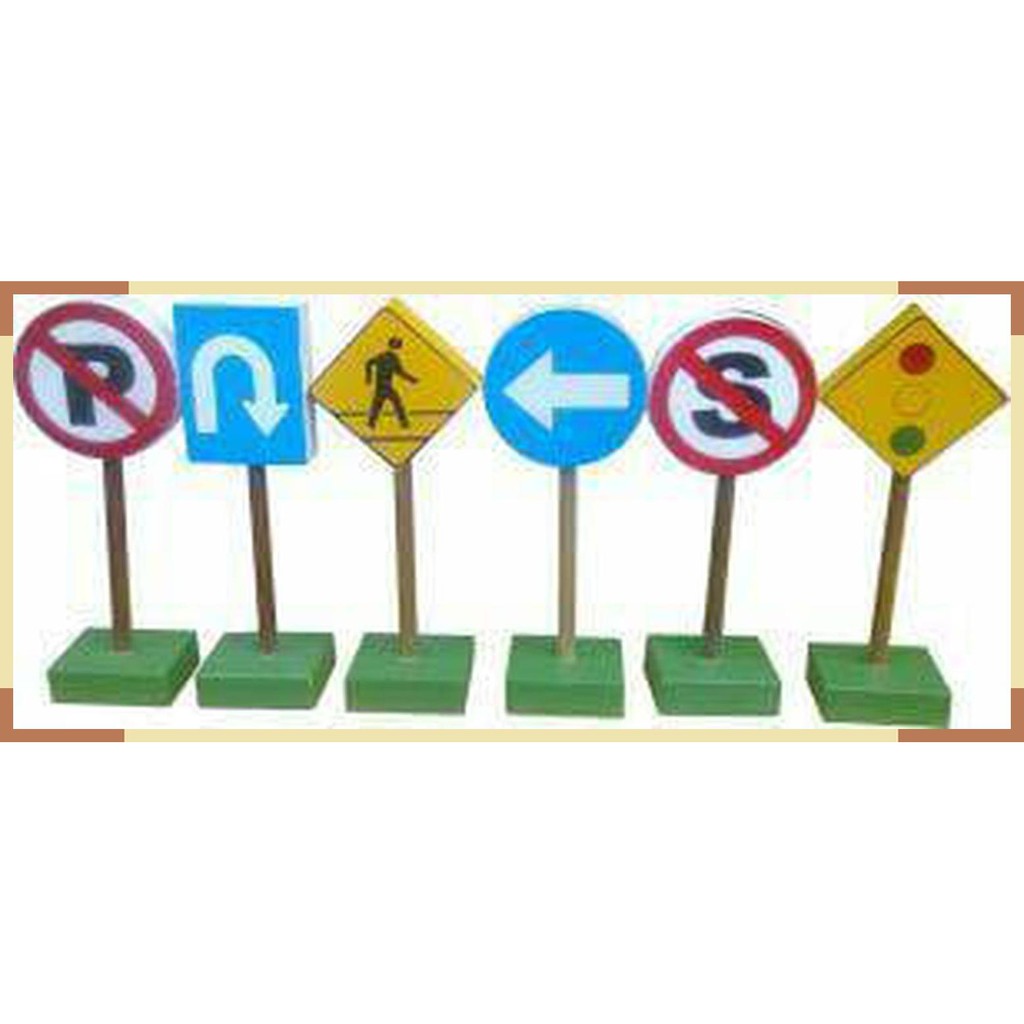 Jual APE Rambu Lalu-lintas / Mainan Edukatif / Mainan Edukasi Kayu Anak ...