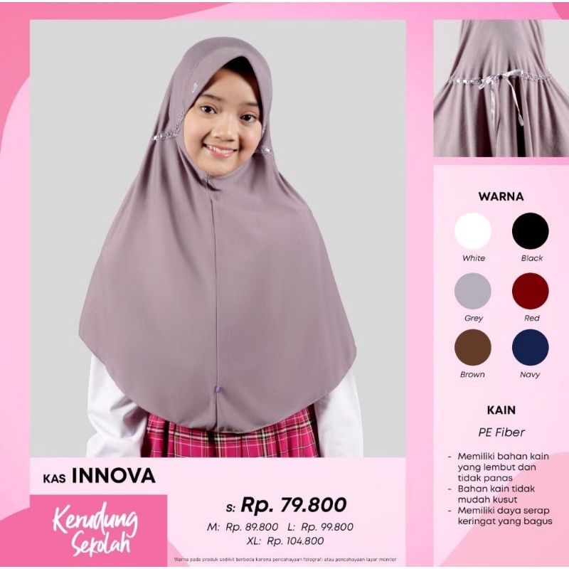 Jual Rabbani Original INNOVA Kerudung Sekolah Instan Jilbab Rabani Serut Belakang Pita Terbuka ...