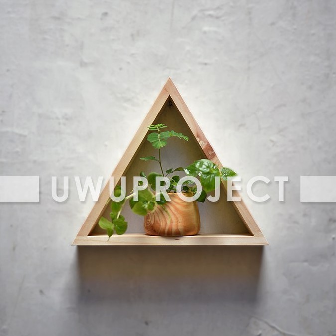 Jual rak dinding minimalis segitiga untuk dekorasi murah kayu rustic ...