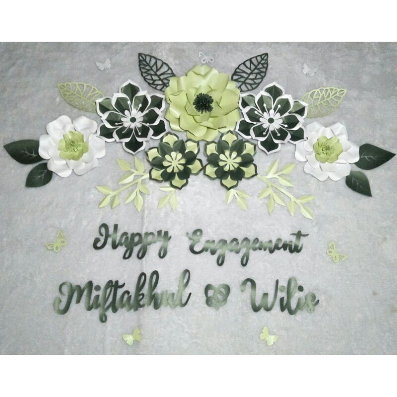 Jual paper flower lamaran/dekorasi lamaran/akad | Shopee Indonesia