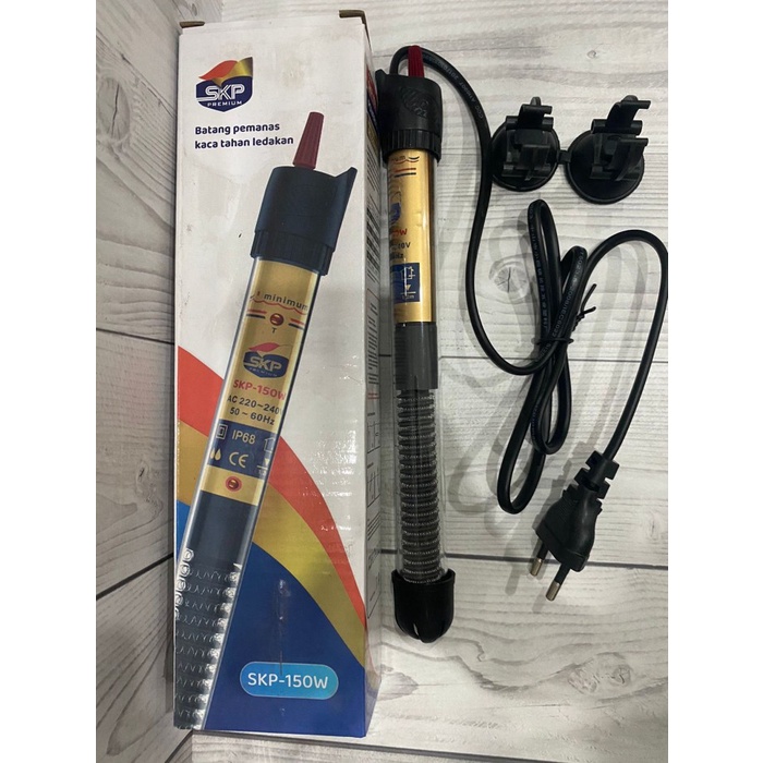 Jual Heater Pemanas Air Aquarium Aquascape Kolam SKP 150 Watt Low Watt ...