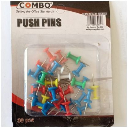 Jual Push Pins Paku Kertas Paku Pin Warna Combo 30 | Shopee Indonesia