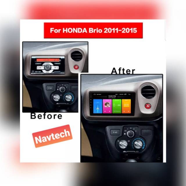 Jual Head unit android 9 inch 2GB oem Honda Brio / Mobilo 2011-2015 ...