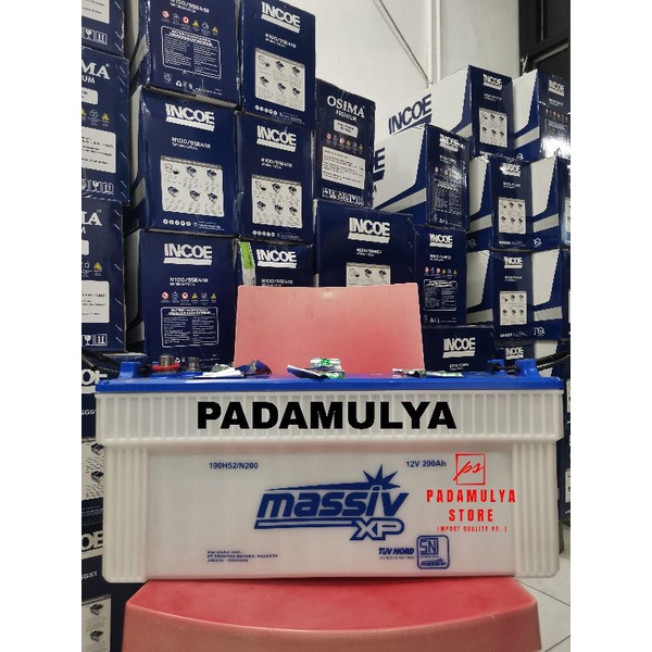 Jual Aki Basah Massiv XP N200 12V 200Ah 190H52 Battery Kapal Genset Truck Forklift Tractor Solar ...