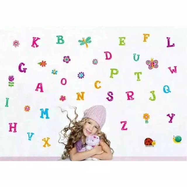 Jual WallSticker Abjad wallstiker STUDY ALPABETH Wall Stiker Huruf ...