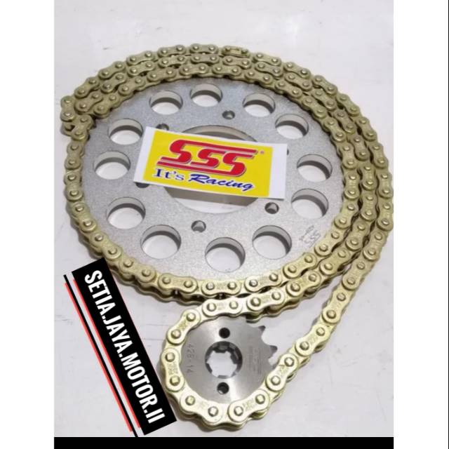 Jual Gear sss yamaha XSR 155 428/415 rantai gold 1set. | Shopee Indonesia