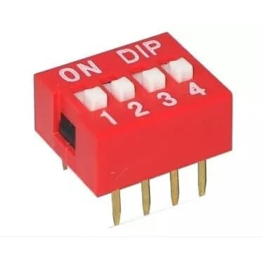 Jual Toggle Switch 4P 2.54mm pitch 4Pin DIP Code switch Ping Dial slide ...