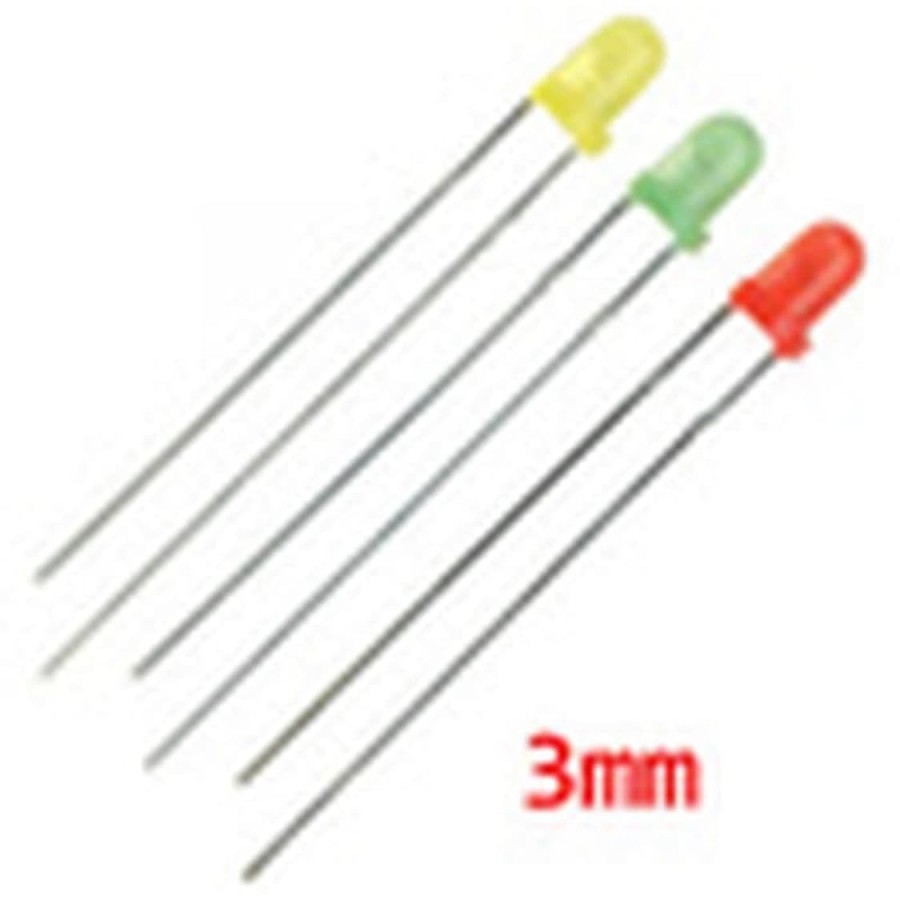 Jual LED 3mm 3 mm Kuning Hijau Merah - isi 1000pcs | Shopee Indonesia