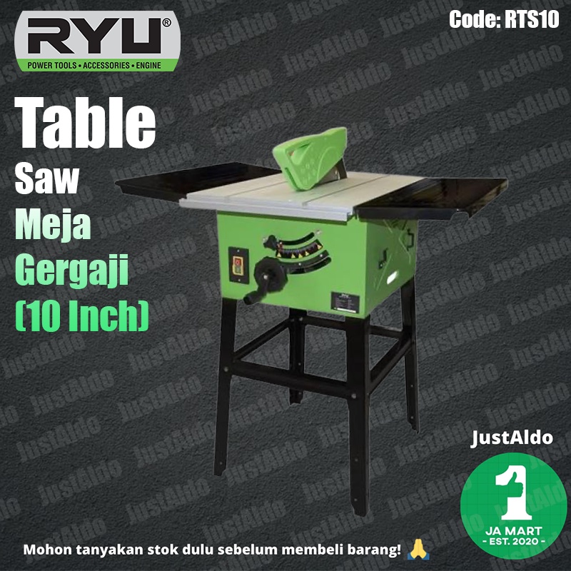 Jual Mesin Meja Gergaji Kayu Table Saw 10 Inch RTS 10 Ryu | Shopee ...