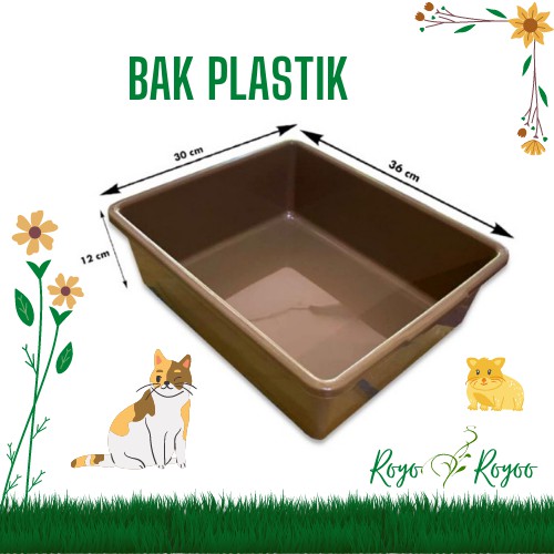 Jual Cat Litter Box Baskom Ember Bak Kotak Plastik Persegi Hidroponik ...