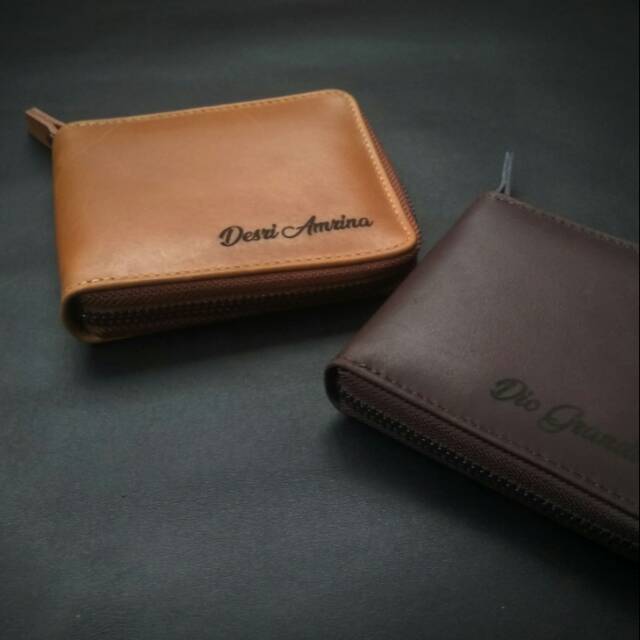 Jual ⭐⭐⭐⭐⭐ Dompet Kulit Custom Nama | Dompet Reseleting | Dompet kulit ...