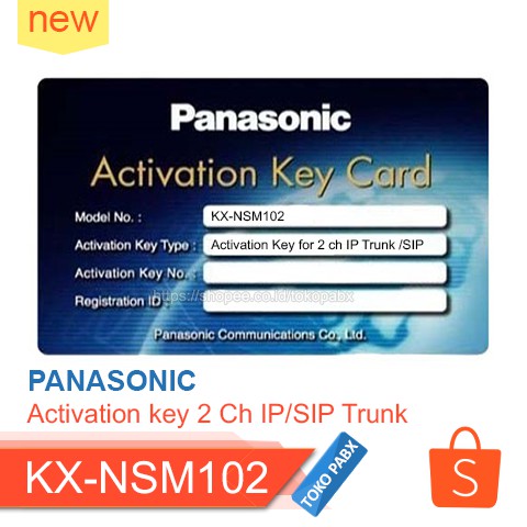 Jual License KX-NSM102 Activation Key for 2 Ch IP Trunk | Shopee Indonesia