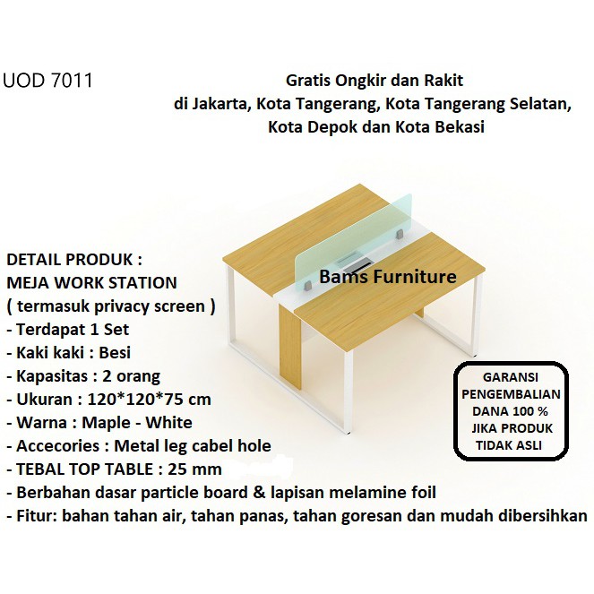 Jual meja kerja meja komputer meja kantor merek uno UOD7011 di jamin ...