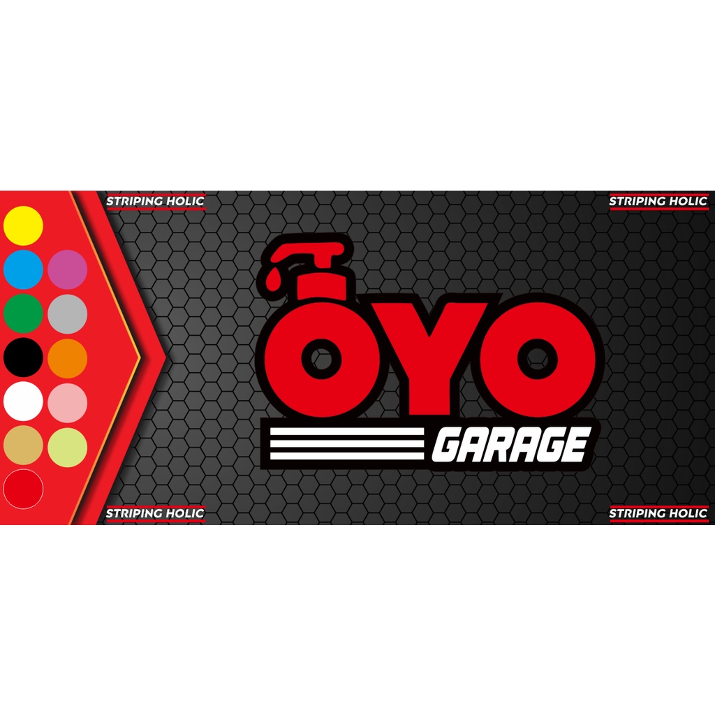 Jual STICKER OYO GARAGE STIKER KACA HELM MOTOR MOBIL VIRAL MURAH ...