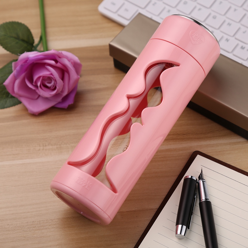 Jual BOTOL KACA BOTOL MINUM KACA LUAR PLASTIK CUP HUATONG 500ML ...