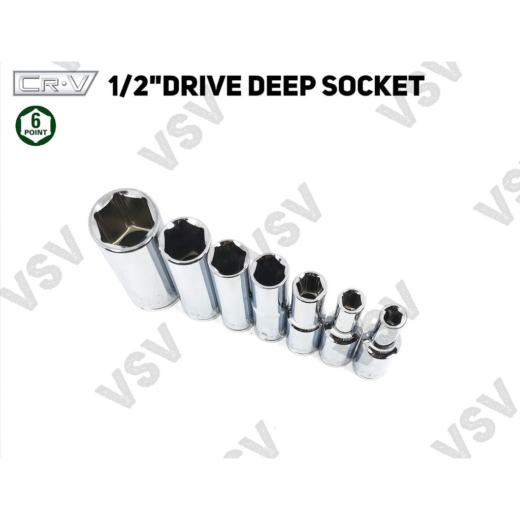 Jual Gestar Deep Socket 1/2" 6PT 13/16", 7/8", 15/16" Kunci deep Shock Long Sock/ sok panjang ...
