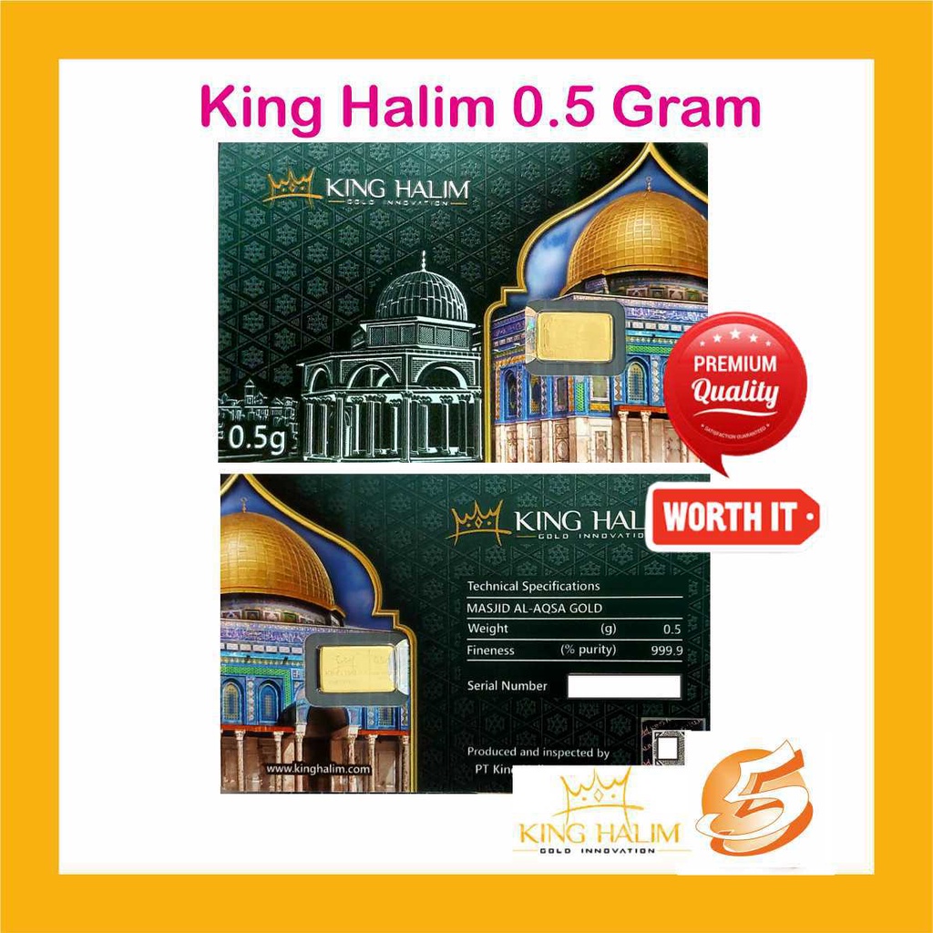 Jual Emas Logam Mulia King Halim 0,5 0.5 gram Certieye edisi Masjid Al ...