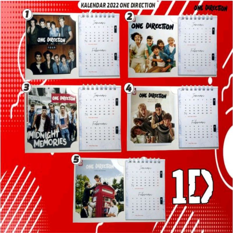 Jual KALENDER MEJA // DUDUK TAHUN 2024 edisi ONE DIRECTION | Shopee ...
