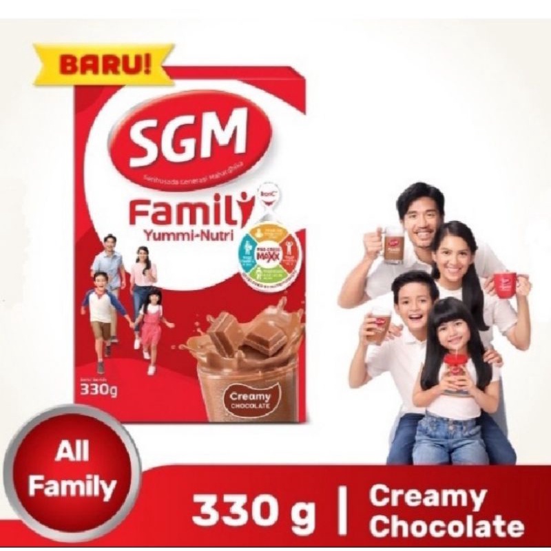 Jual SGM Family Yummi Nutri Susu Bubuk Chocolate Box 330g | Shopee Indonesia
