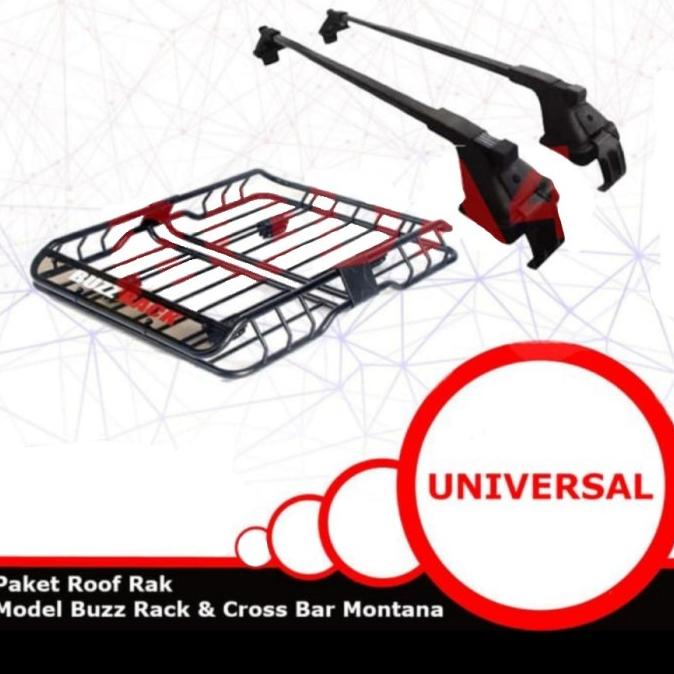 Jual Paket Roof Buzz Rack & Cross Bar Jepit Body Montana Asli | Shopee ...
