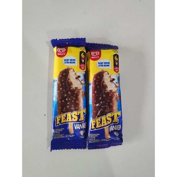 Jual Ice Cream Wall's Feast Vanila Es Krim | Shopee Indonesia