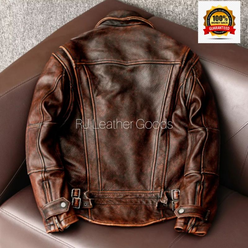 Jual Jaket Pria Kulit Asli || Jacket Kulit Pria | Shopee Indonesia