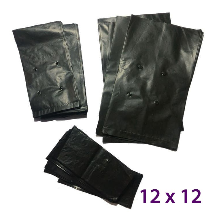 Jual Polybag 12x12 CM 50 LEMBAR Plastik polibek pot kantong semai benih ...