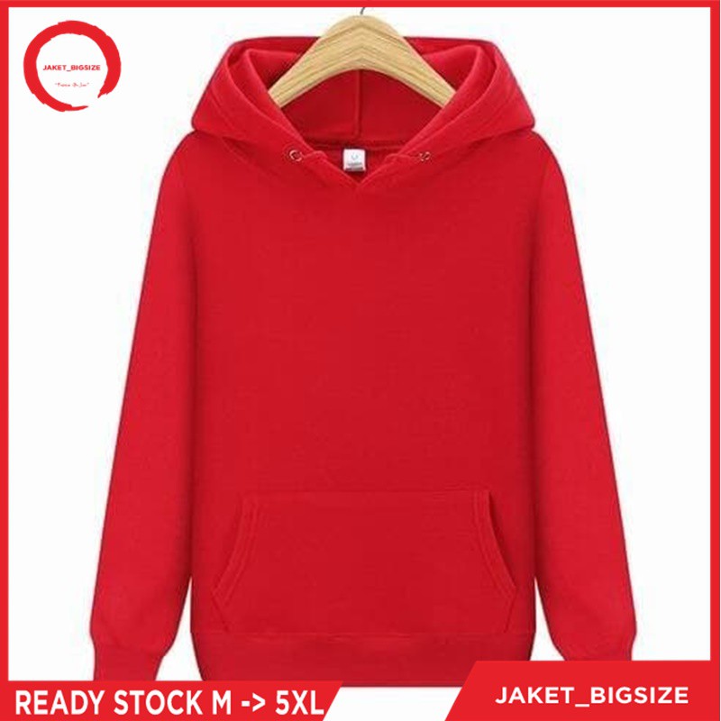Jual Sweater Hoodie Polos Pria Wanita Premium Distro gramasi 250gsm ...