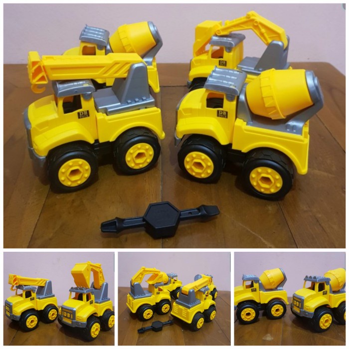 Jual Mainan DIY Mobil Truck Konstruksi Bongkar Pasang - Merakit Mobil ...