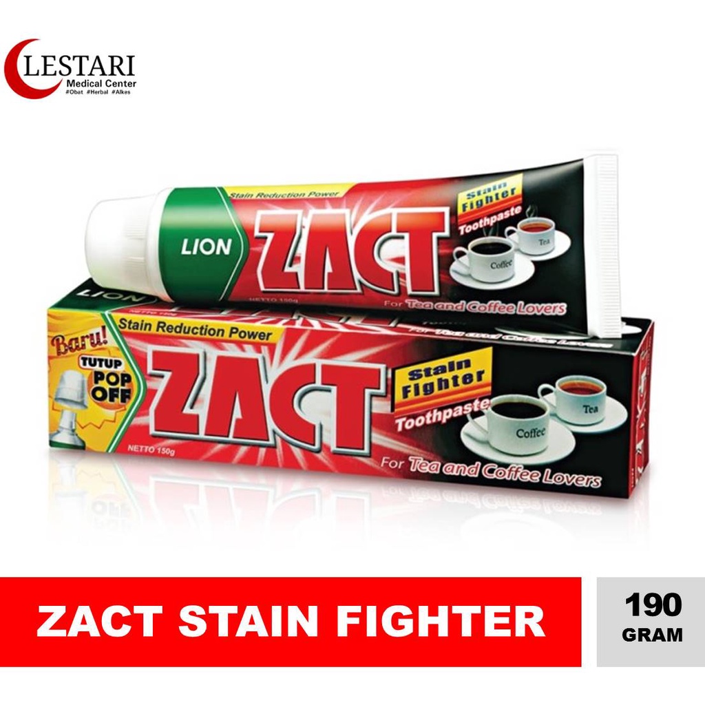 Jual Zact Toothpaste Stain Fighter 190gr | Shopee Indonesia