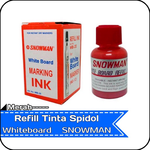 Jual Refill Tinta Spidol Whiteboard Refill INK SNOWMAN WBI-20 | Shopee ...