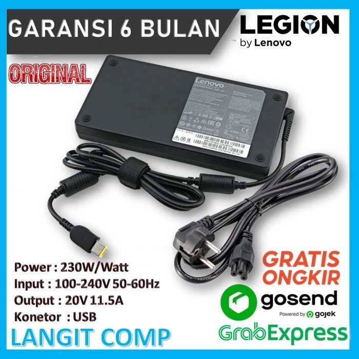 Jual AC Adapter for Lenovo Legion 5 Charger 230W ADL230SDC3A for Lenovo ...