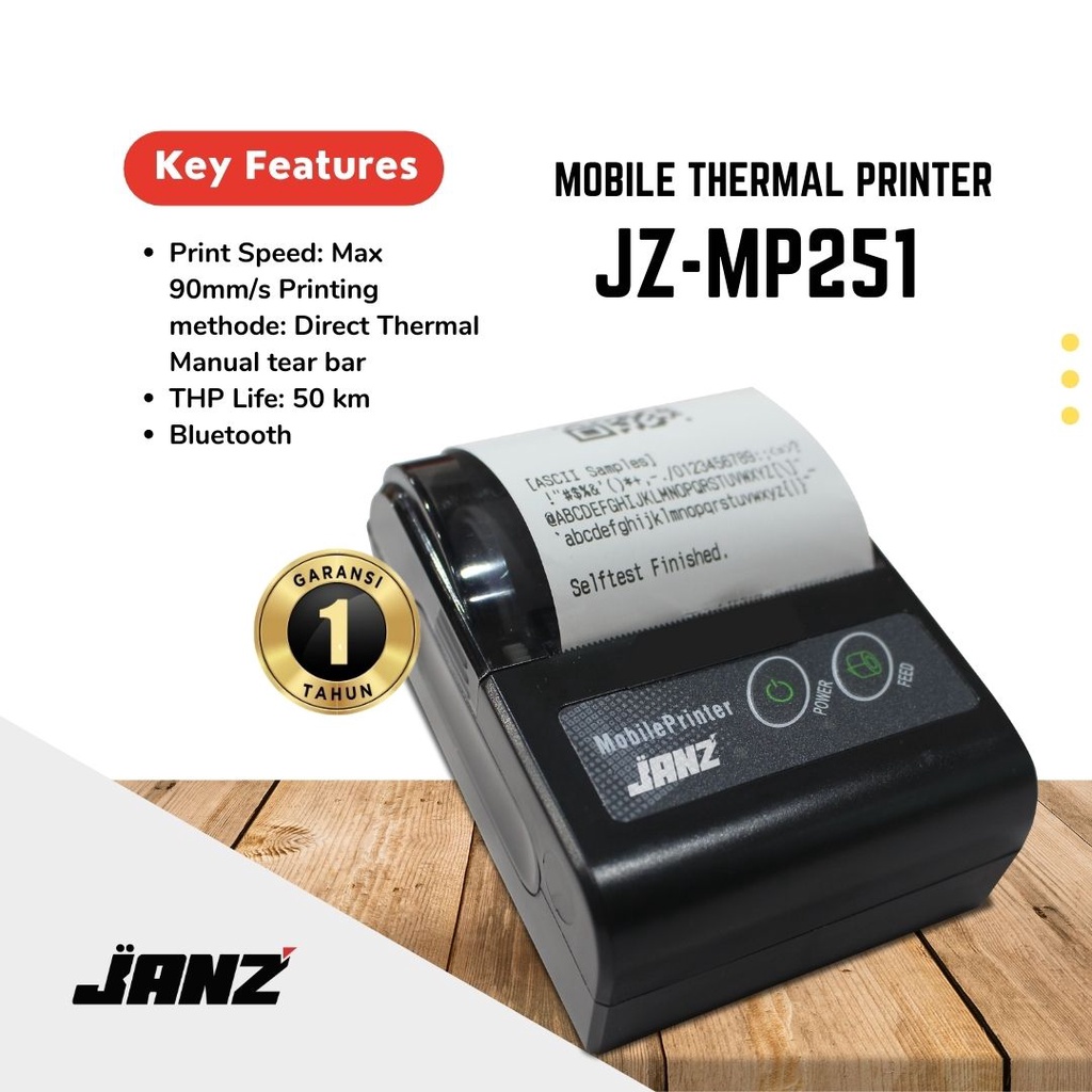 Jual JANZ MP251 Mini Mobile Thermal Printer / Thermal Printer Mini Janz ...