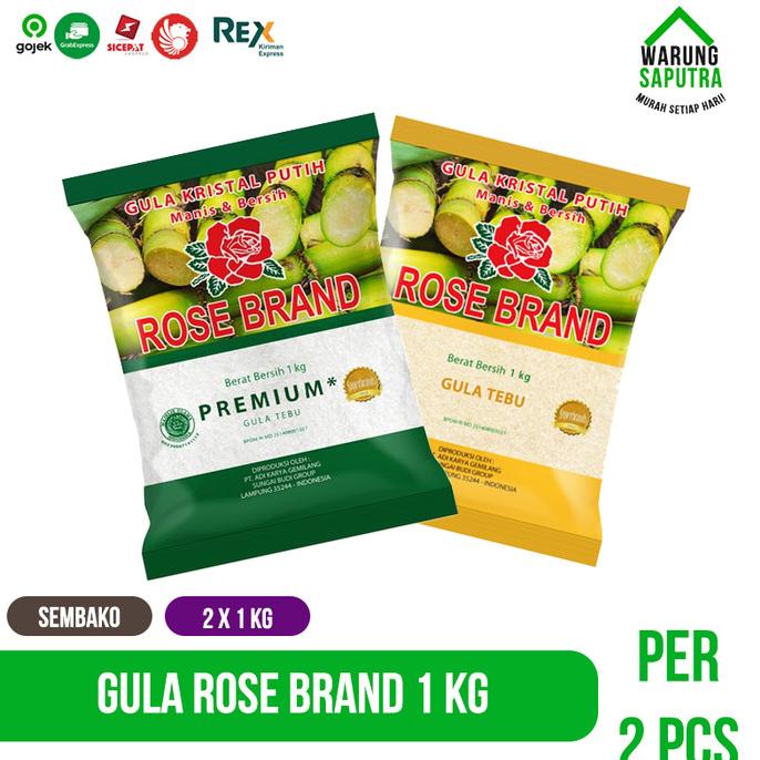 Jual Paket Bundle Gula Rose Brand Kuning / Hijau 1 kg per 2 Pcs ...