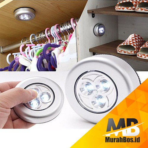 Jual 665 Lampu LED Darurat Lemari Tempel Mini LED Stick Touch n Click ...