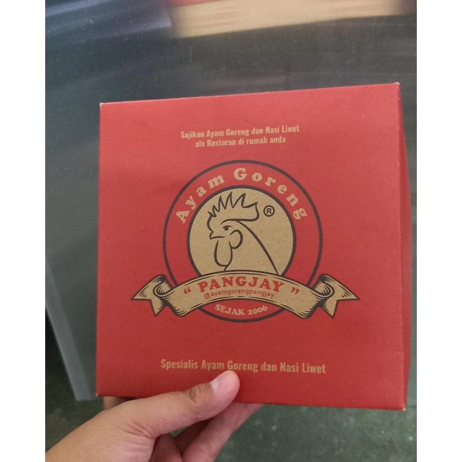 Jual Cetak custom box nasi ukuran 20x20x7 bahan Kraft | Shopee Indonesia