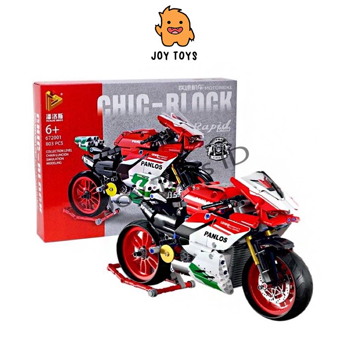 Jual Mainan Brick Panlos Sepada Motor Ducati / Motor Balap Merah Ducati ...