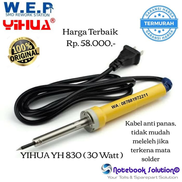 Jual ALAT SOLDER TANGAN YIHUA 830 30W ORIGINAL | Shopee Indonesia