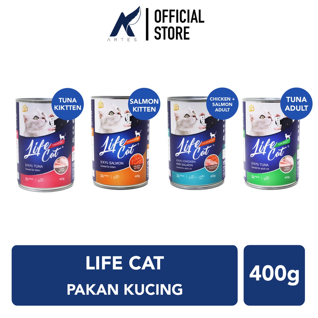 Jual LIFE CAT CAN KITTEN & ADULT Pakan-Makanan Anak Kucing Basah-Wet ...