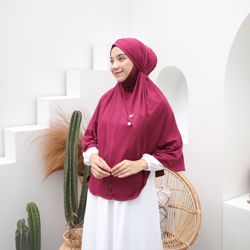 Jual Koyu Hijab Big Bergo Jersey instan Alana Mask Best Seller | Shopee Indonesia