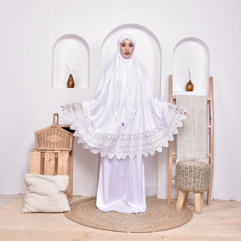 Jual Mukena Dewasa Putih Polos Terbaru 2022 Mukena Putih Polos ...