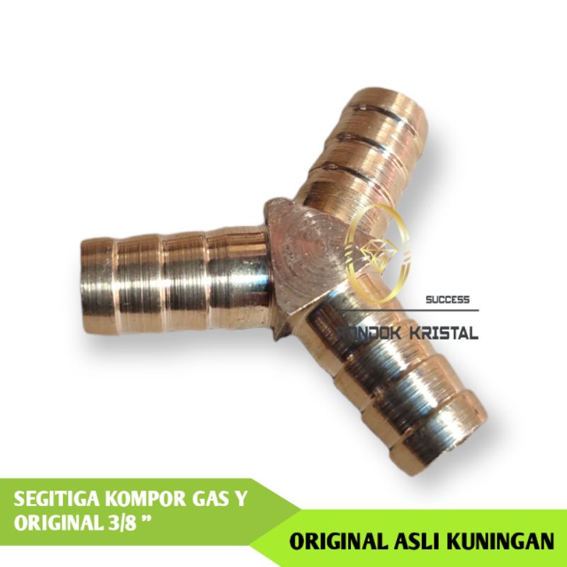 Jual Original Cabang Segitiga Selang Gas Kuningan / Sambungan Selang ...