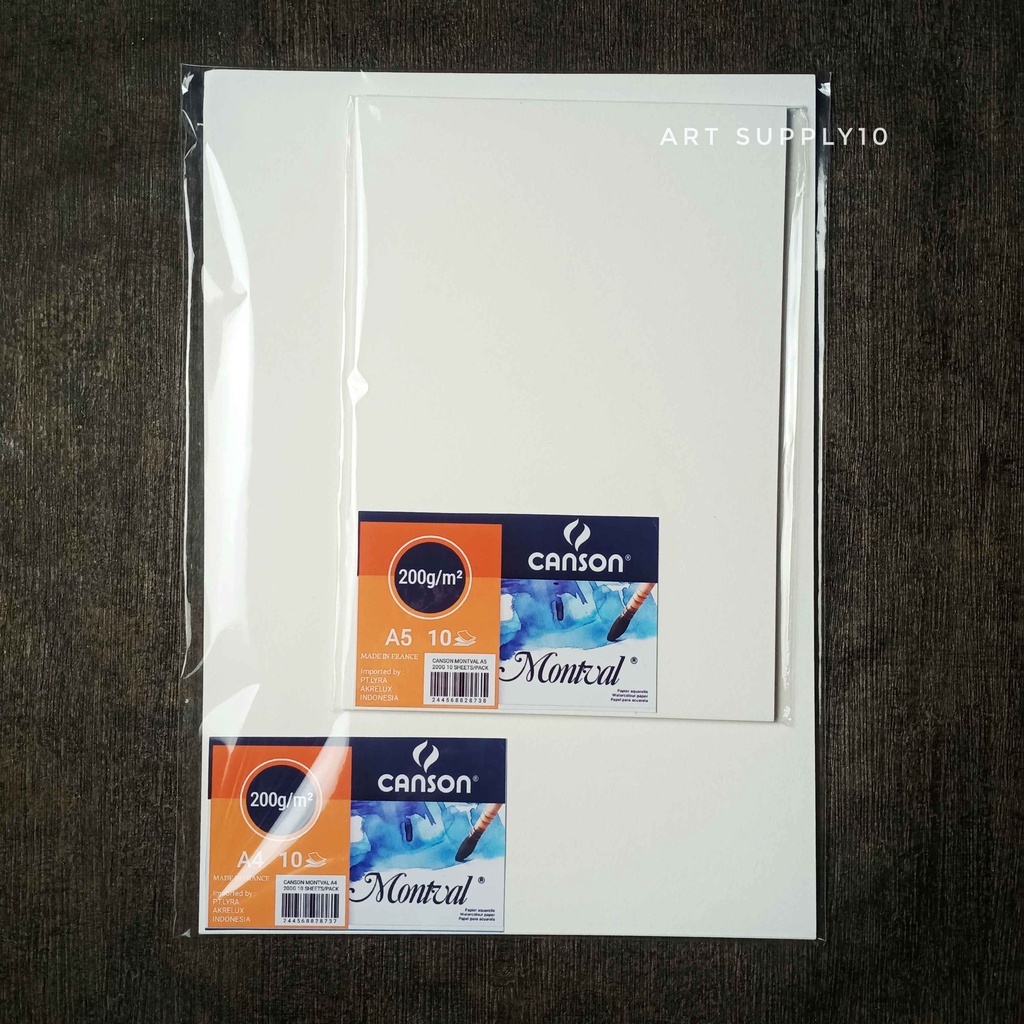 Jual Canson Montval Watercolor Paper 200g A4 A5 A6 10 Lembar | Shopee ...