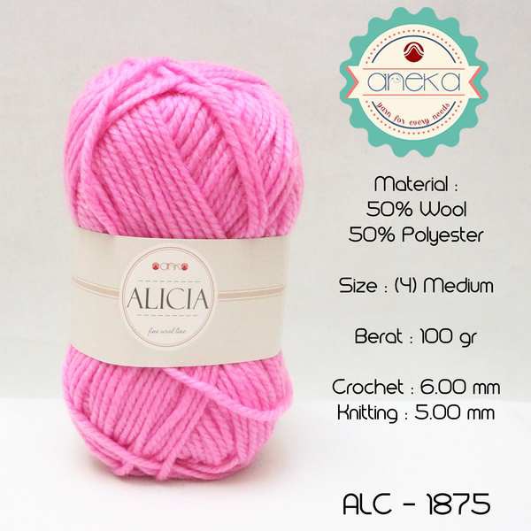Jual Benang Rajut Wool Alicia Yarn - 1875 | Shopee Indonesia